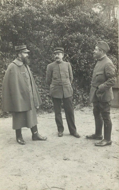 Military World War Group Portrait Officers Luitenant Talking RPPC 07.38 ...