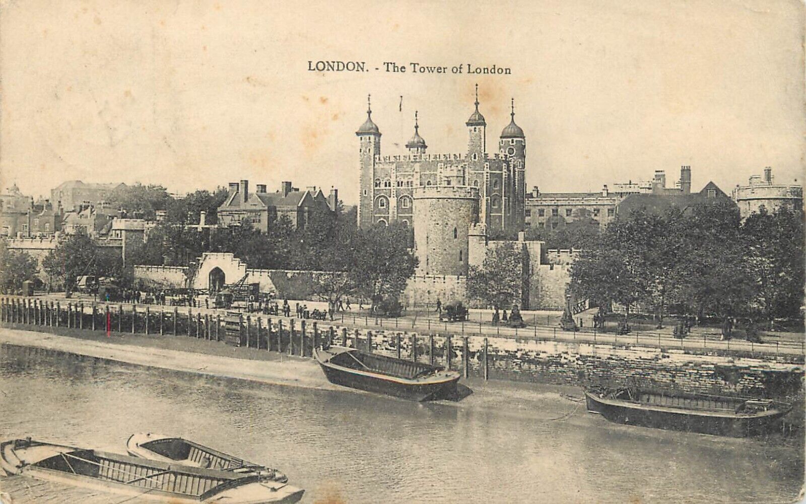 London Thames navigation & sailing sunset Tower of London river barge ...
