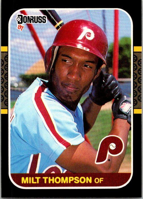 1986 Donruss Baseball Card Milt Thompson Philadelphia Phillies sk12338 ...