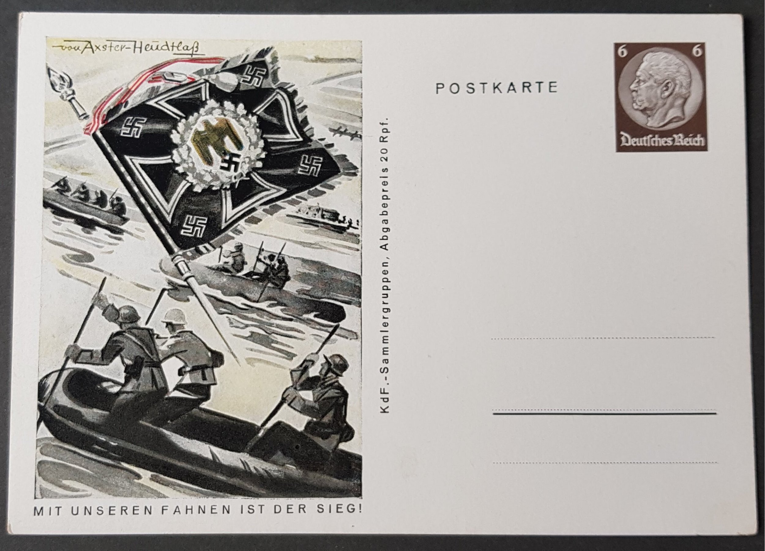 Third Reich Original Propaganda Postcard Wwii Wehrmacht OUR Flags to ...