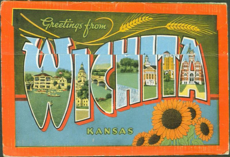 Wichita Kansas the AIR Capital of the World~Souvenir Folder~18 Images ...