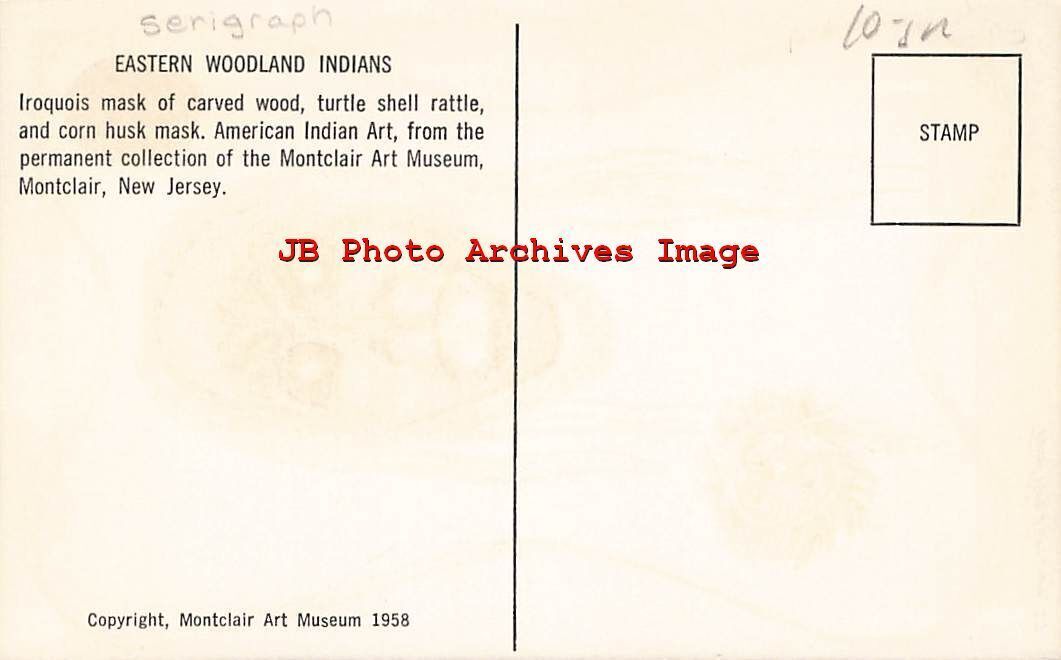 Serigraph Postcard, Native American Eastern Woodland Indians, Iroquois ...