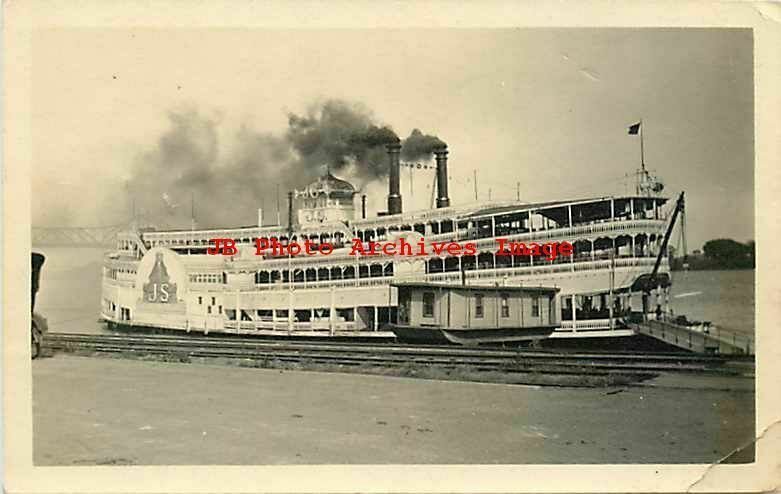 Streckfus Steamboat Line, RPPC, Sternwheel Excursion Steamer JS ...
