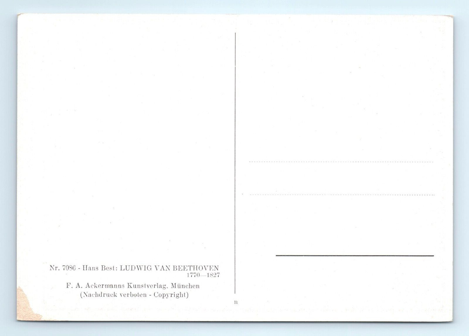 1930 Beethoven Ludwig Van Painting Hans Best Artist Postcard | Other ...