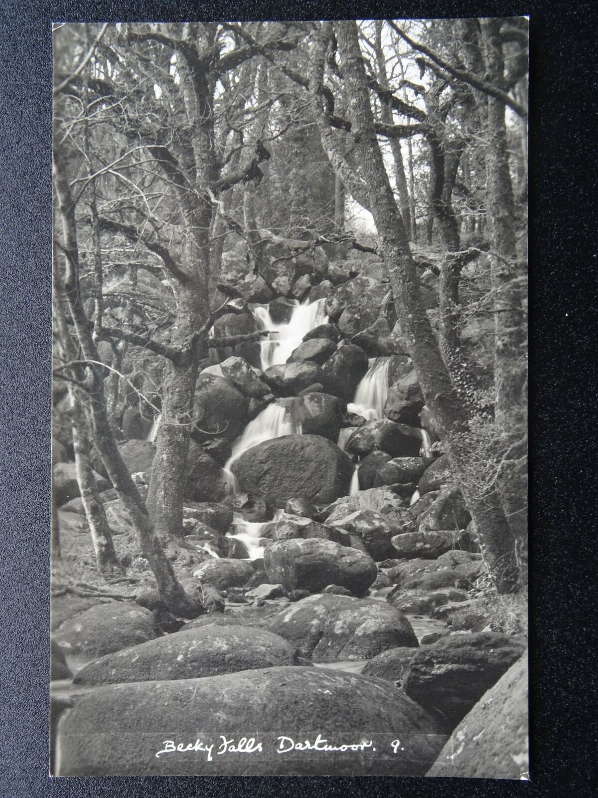 Devon DARTMOOR Becky Falls - Old RP Plain Back Postcard | Europe ...