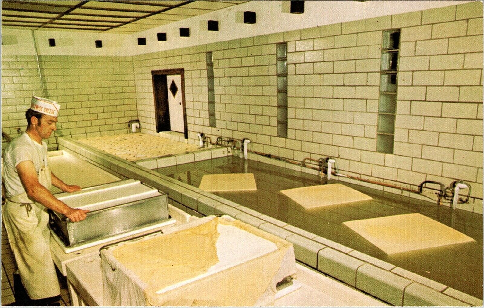 Wilmot Ohio Alpine Alpa Swiss Cheese Making Factory OH Vintage Postcard ...