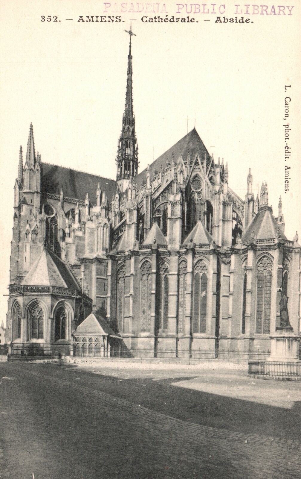 Vintage Postcard 1910's Cathedrale Abside Amiens Largest Gothic Church ...