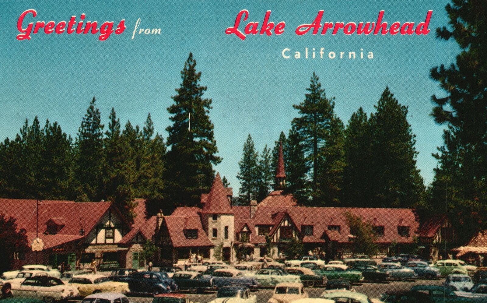 Vintage Postcard Greetings From Lake Arrowhead California Shopping ...