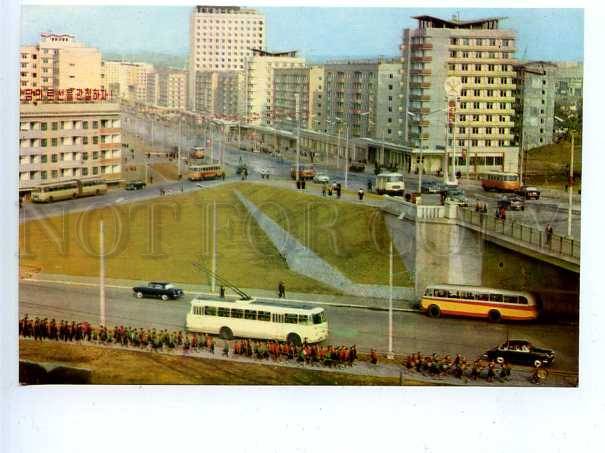 180375 Korea Pyongyang Brand new street Chollima old postcard | Other ...