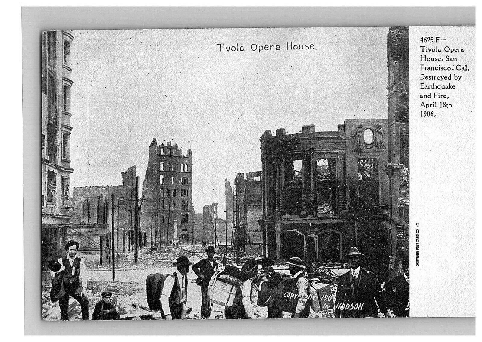1906 Postcard Tivola Opera House San Francisco Cal Destroyed By ...