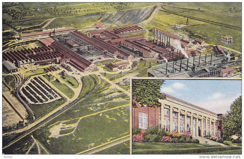 Aerial View of Armco East Works, Aemco General Office, Middletown, Ohio ...
