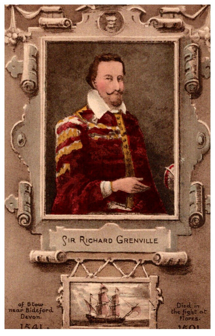 Sir Richard Grenville Died in Fight at Flores | Topics - Fancy Cards ...