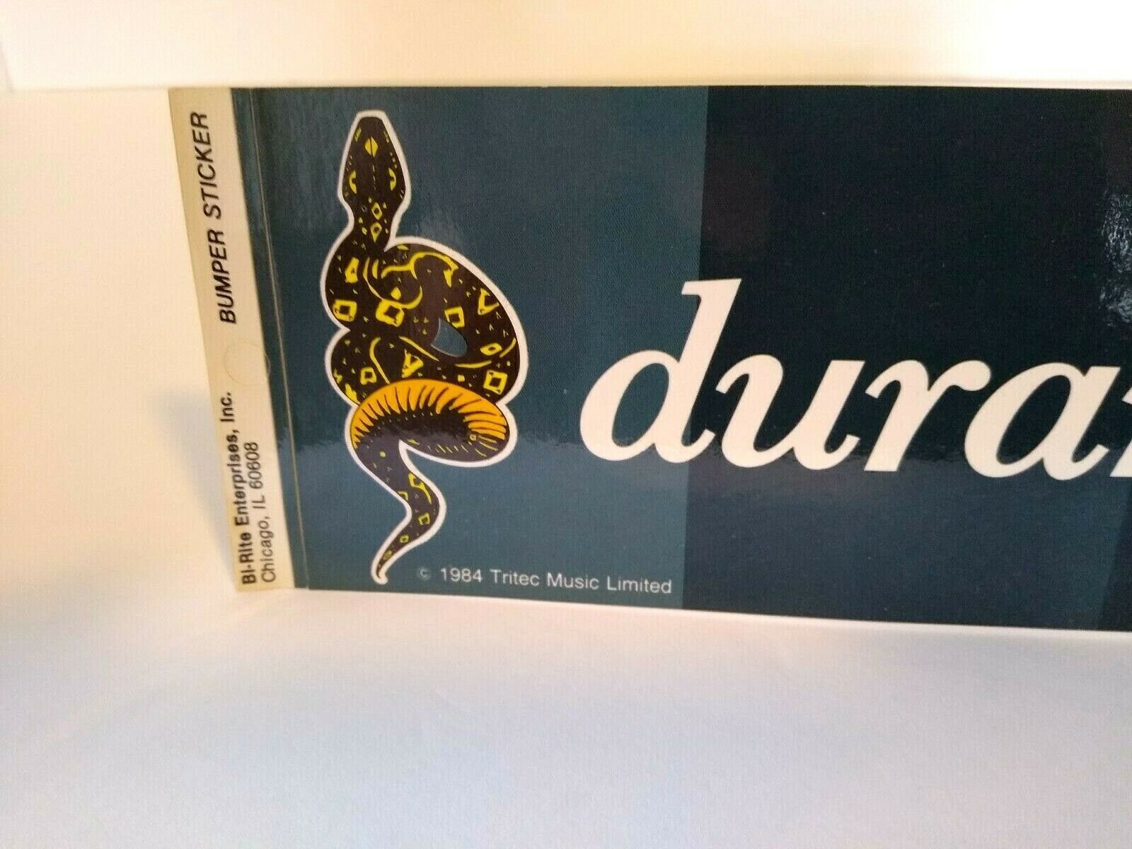 Duran Duran Bumper Sticker Union Of The Snake Original NOS Unused New ...