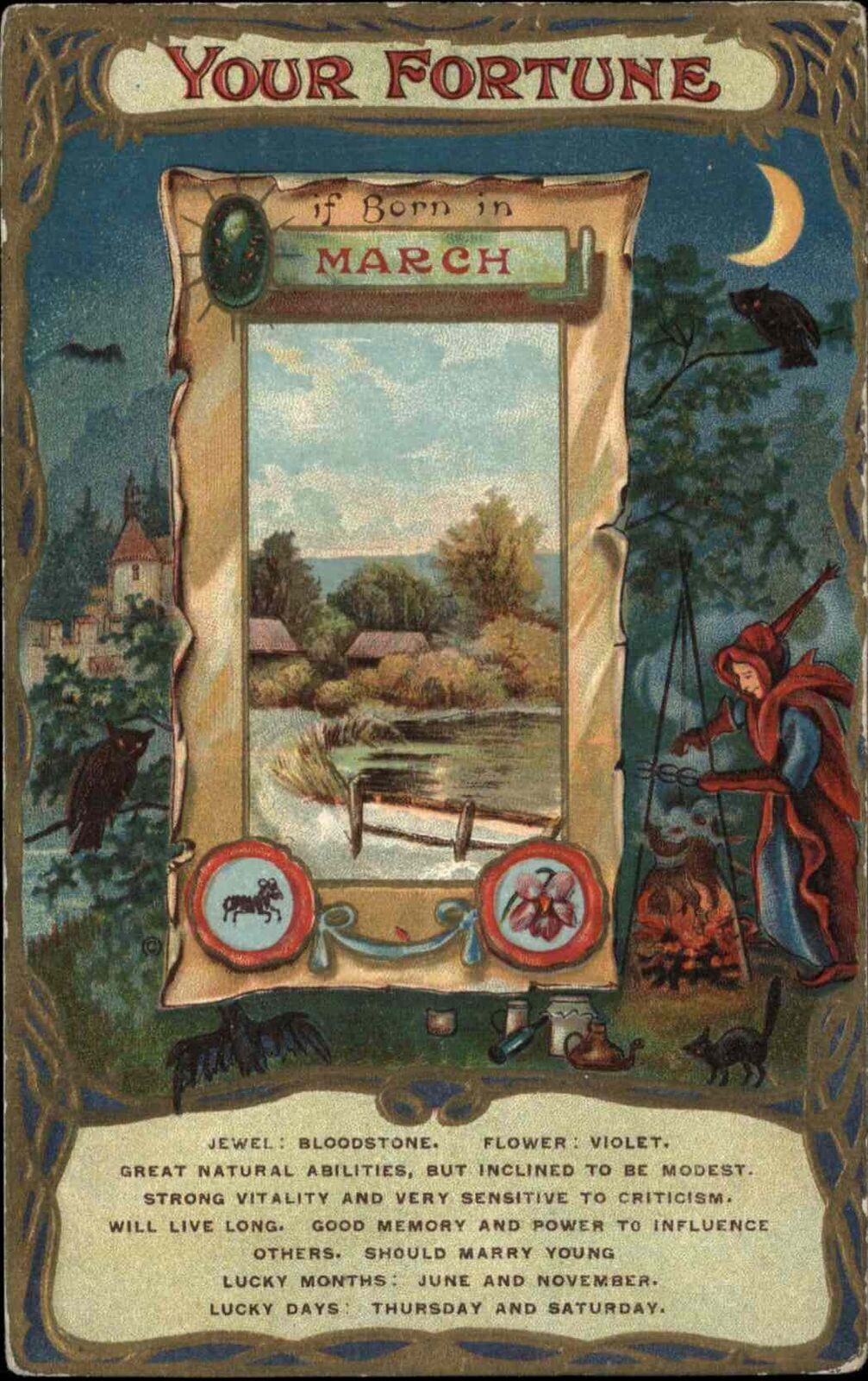 Fortune Ser. No. 37 Fortune Teller Astrology March Witch Witchcraft ...