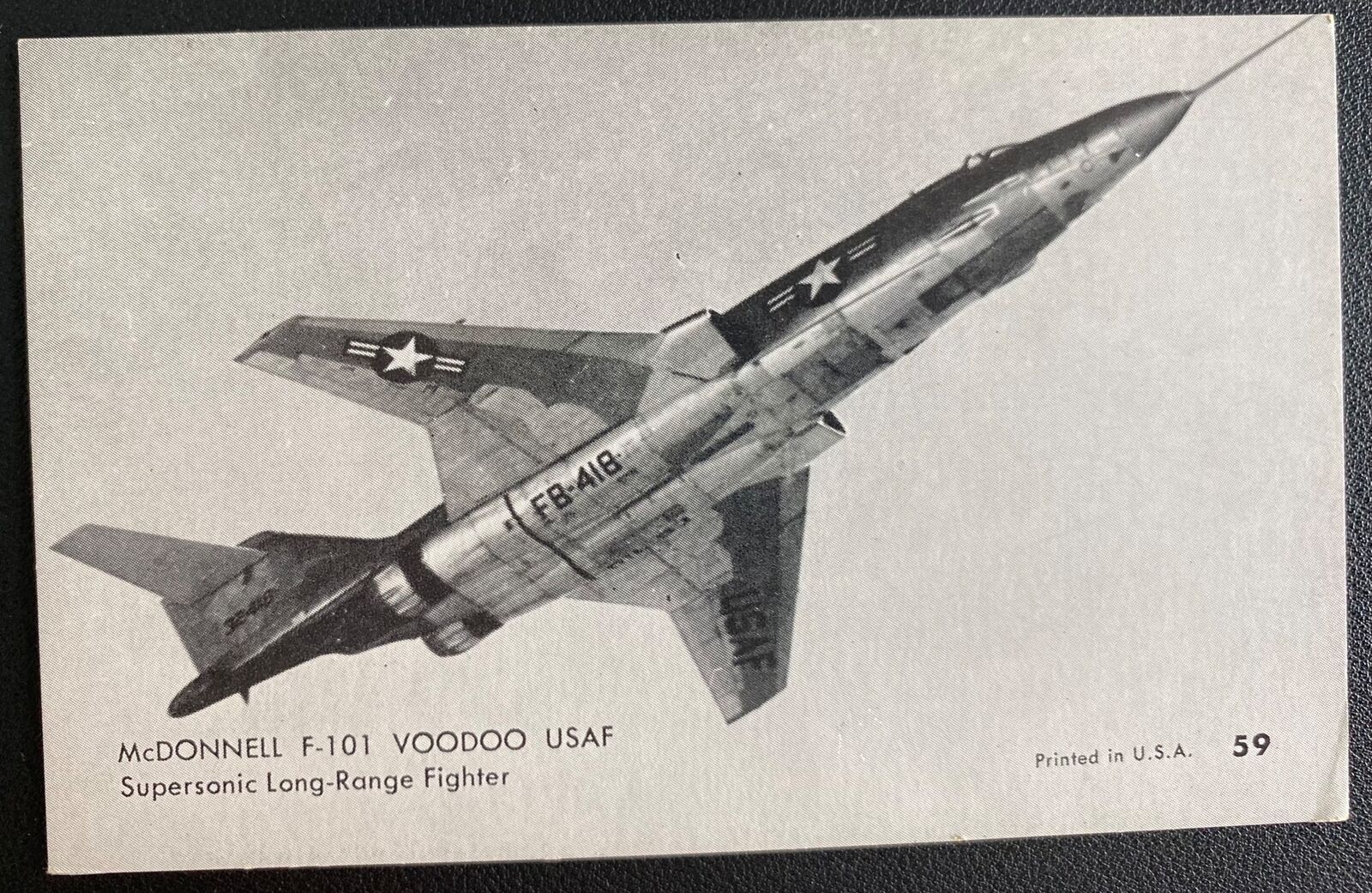 Mint USA Real Picture Postcard McDonnell F-101 Voodoo USAF fighter ...