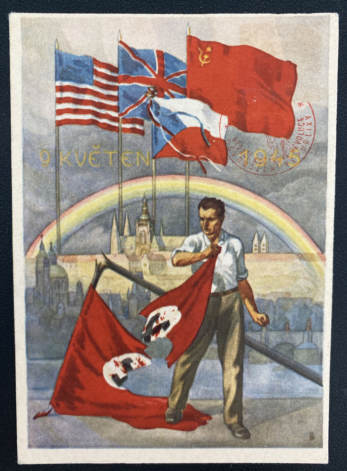 Mint Czechoslovakia Patriotic Picture Postcard 1945 Anti German ...