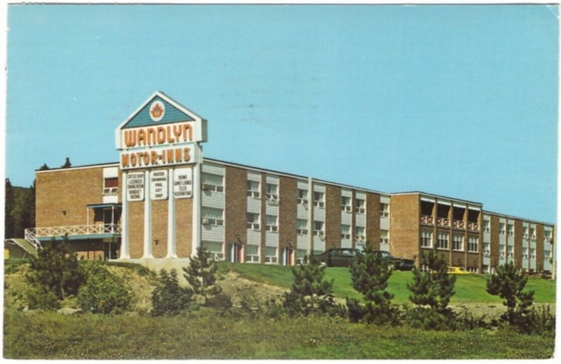Wandlyn Motor Inn, Edmundston, New Brunswick, 1973 Postcard, Slogan ...