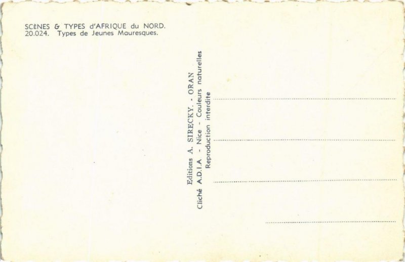 PC CPA Scenes et Types Types de Jeunes Mauresques FEMALE ETHNIC NUDE ...