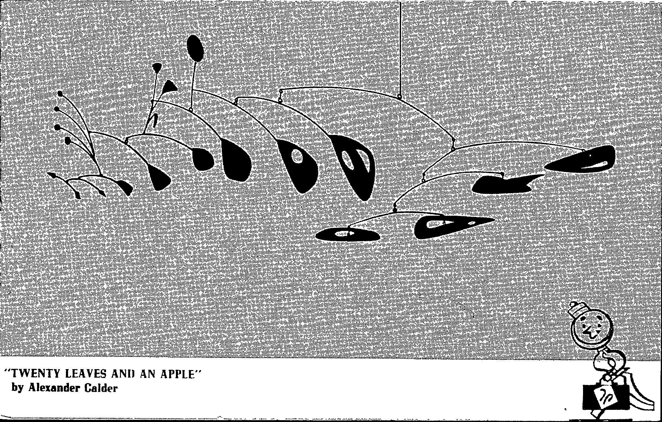 Twenty Leaves and an Apple mobile sculpture by Artist Alexander Calder ...