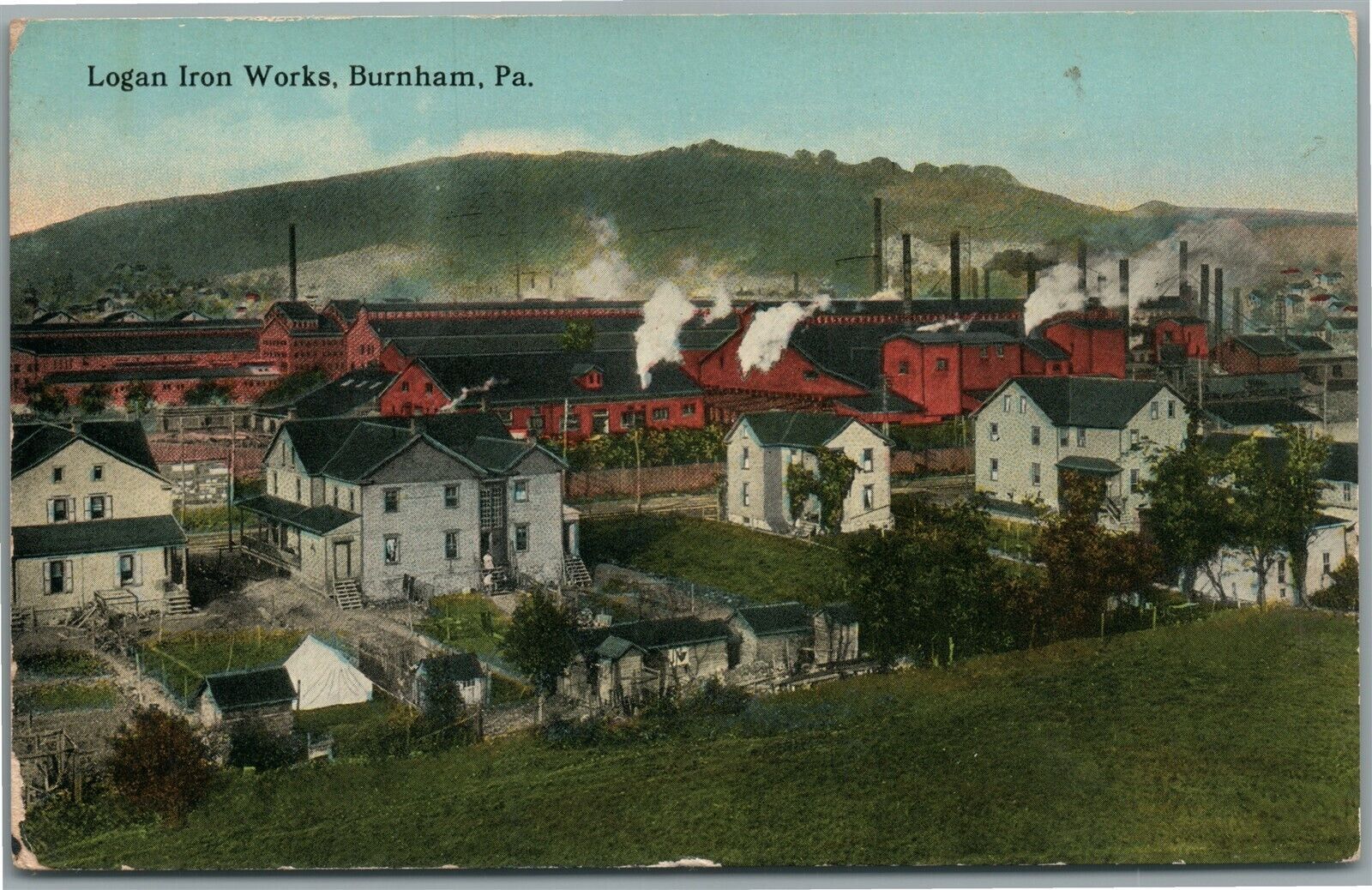 Burnham PA Logan Iron Works Antique Postcard | United States ...