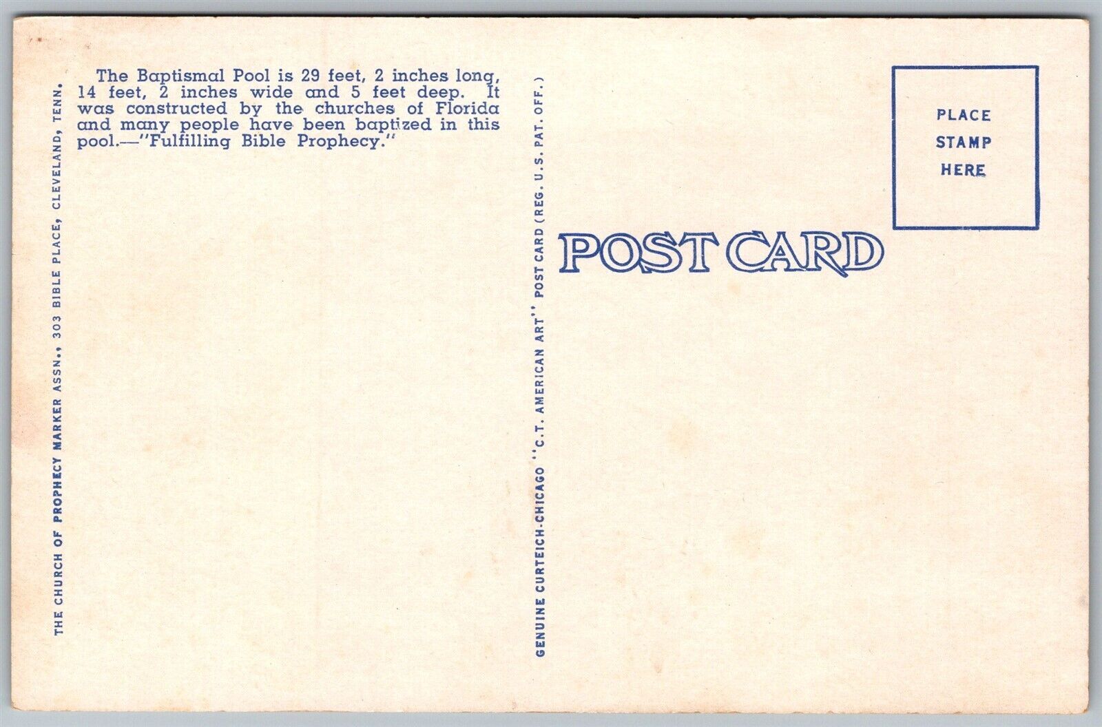 Vtg Murphy North Carolina NC Baptismal Pool Fields Of The Wood 1940s ...