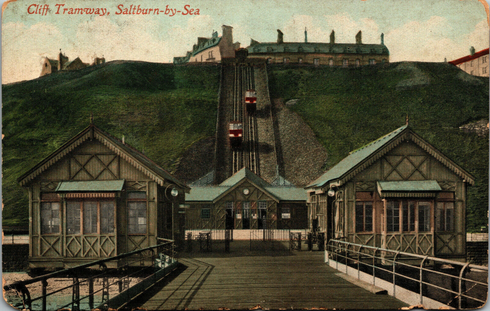 Saltburn, California Cliff Tramway, Scenic Tram/Hill, Front View, Beach ...