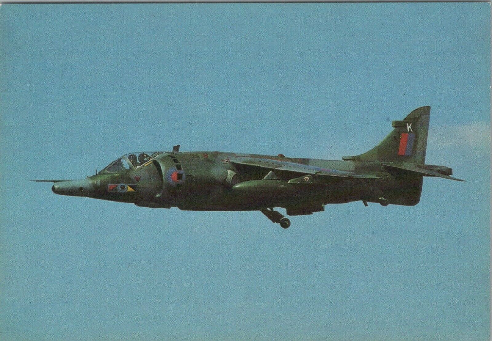 Military Aviation Postcard - RAF Harrier Performing at Kemble Air Show ...