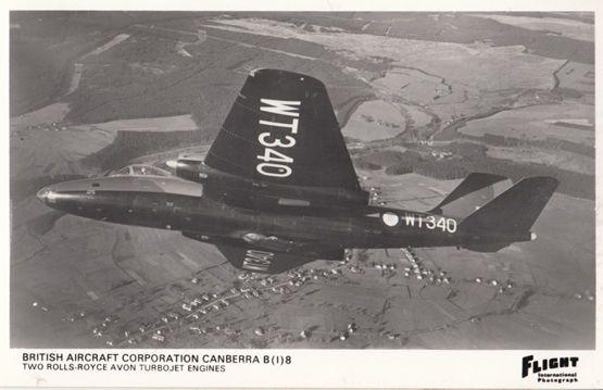 Bristol Aircraft Canberra B8 Rolls Royce Engine Military Plane Postcard ...