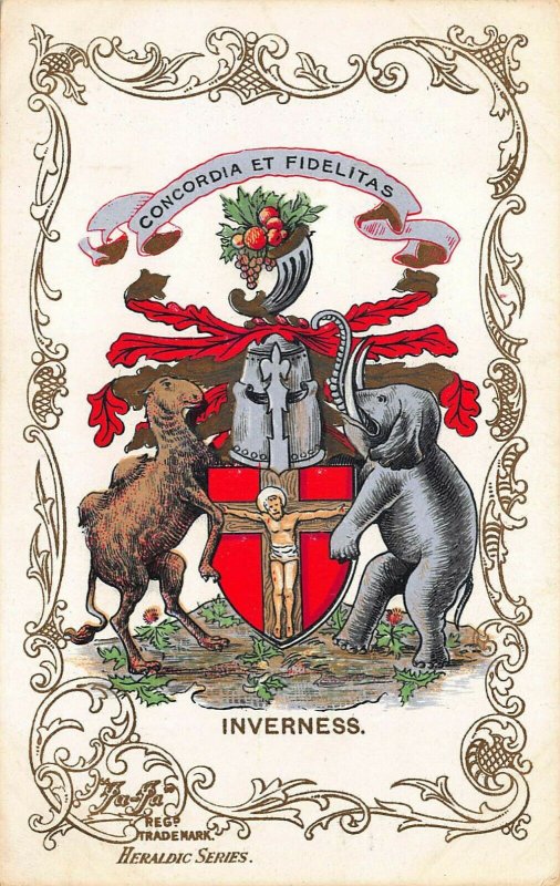 "Inverness" Coat of Arms Heraldic Series "B" Postcard | Europe - United ...