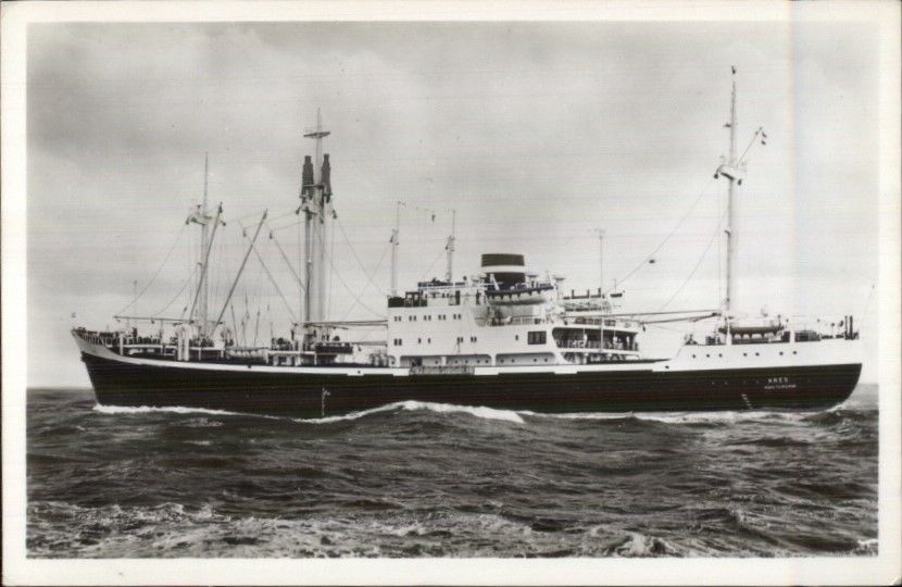 Royal Netherlands Steamship Co Steamer ARES Real Photo Postcard ...