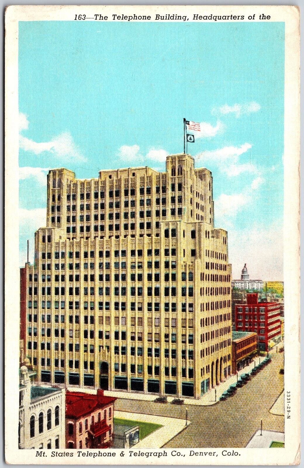 The Telephone Building Headquarters Mt. States Denver Colorado CO ...