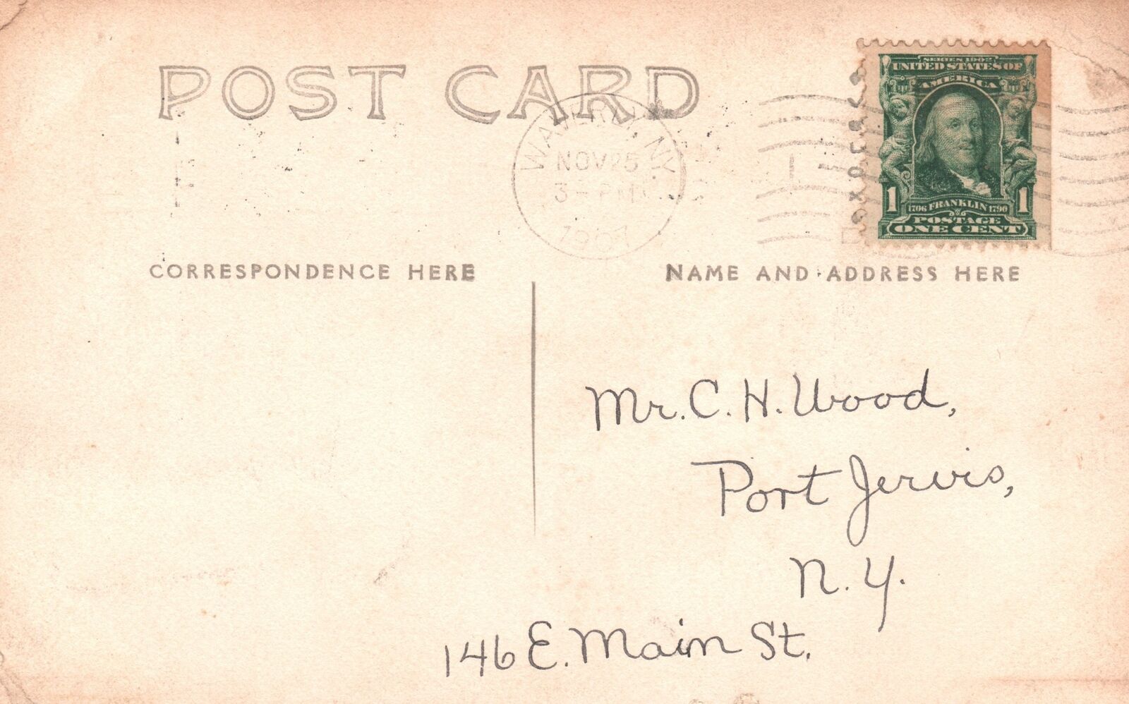 Vintage Postcard 1907 View of Old Big House Residence Open Wide Space ...