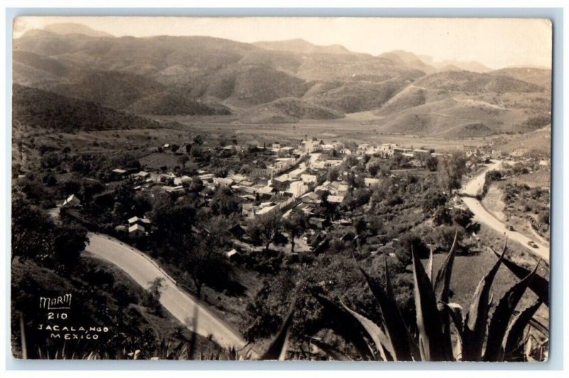 1941 Birds Eye View Of Jacala Town Hidalgo Mexico RPPC Photo Posted ...