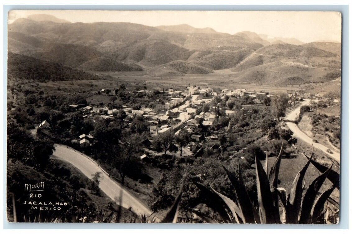 1941 Birds Eye View Of Jacala Town Hidalgo Mexico RPPC Photo Posted ...
