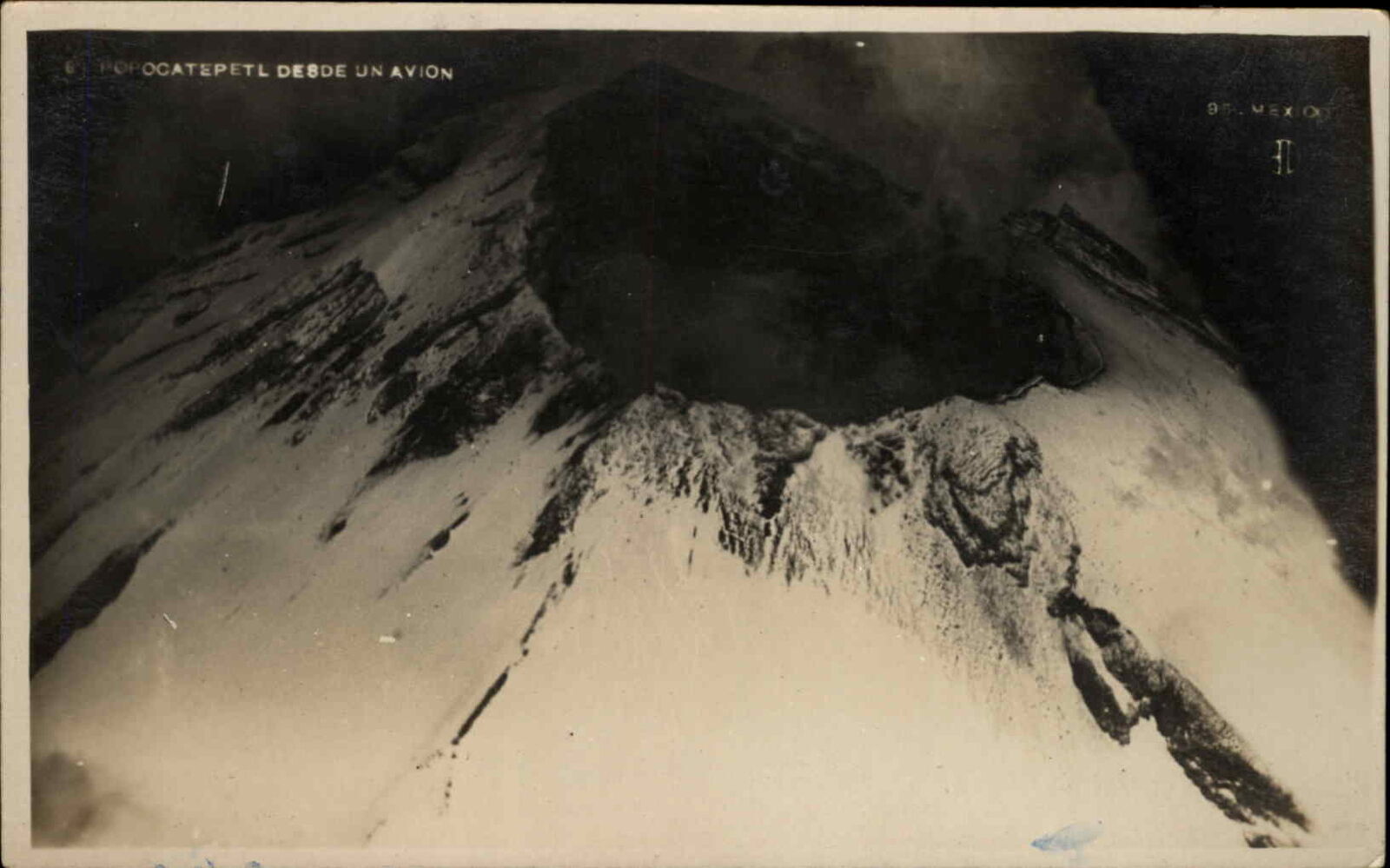 El Popocatepetl Volcano Mexico Rim Crater Used Real Photo Postcard ...