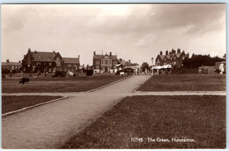 c1930s Hunstanton, Norfolk RPPC Green Real Photo Golden Lion Hotel ...