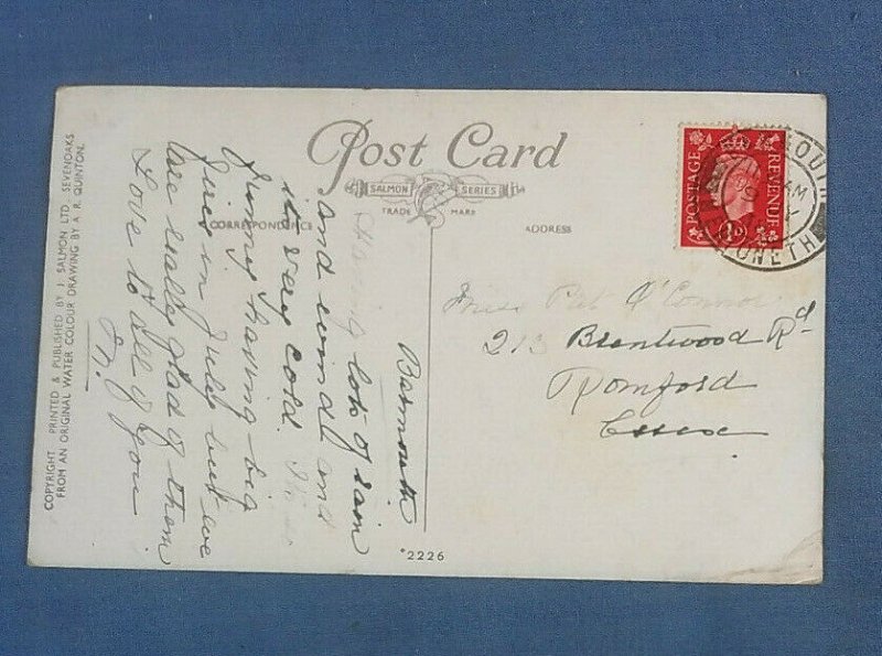 Vintage A.R.Quinton Postcard The Estuary Barmouth Postmarked 1938 H1G ...