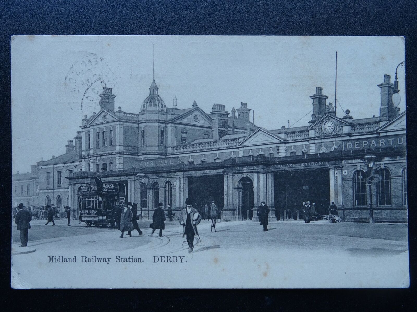 DERBY MIDLAND RAILWAY STATION & Derby Corporation Horse Drawn Tram 1906 ...