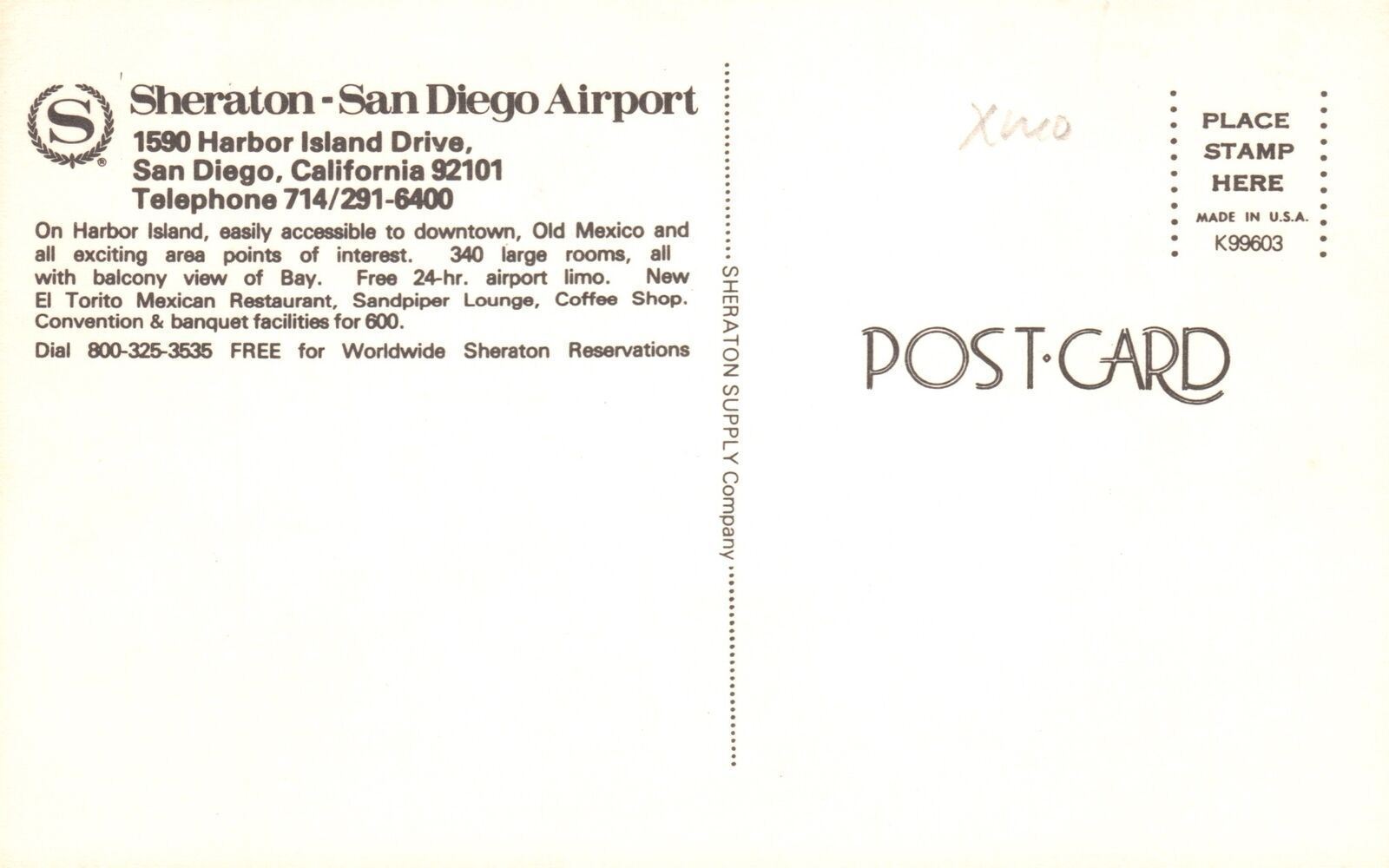 Vintage Postcard Sheraton-San Diego Airport Buildings and Hotels ...