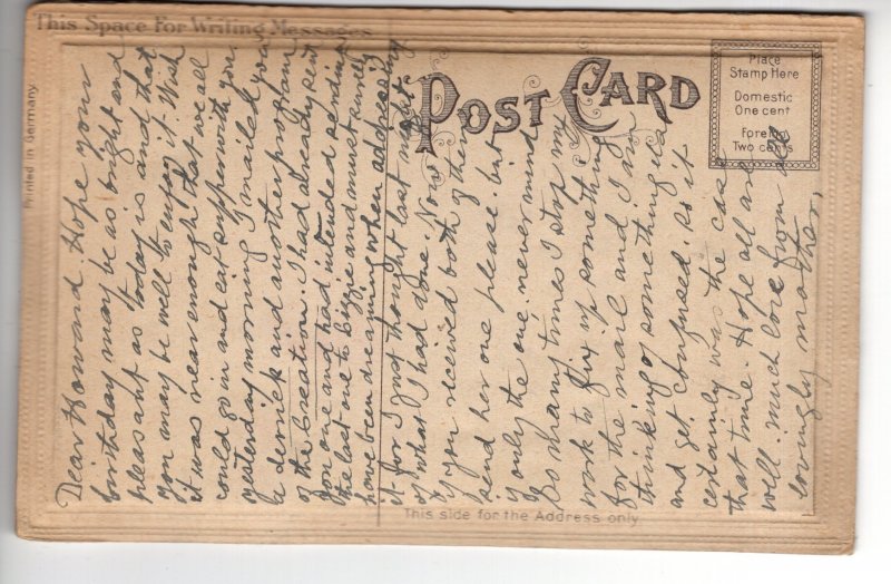 Three Layers, Felt, Velvet Paper, Roses, Best Wishes, Birthday Message ...