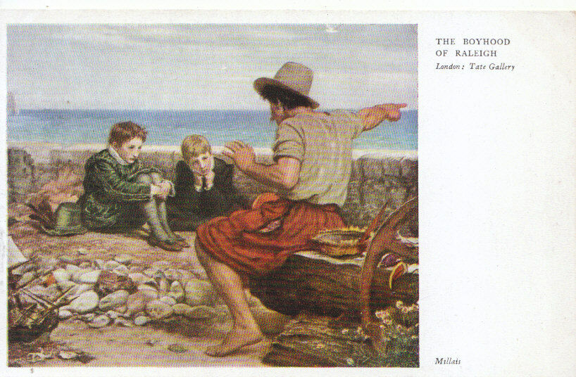 Exhibition Postcard - The Boyhood of Raleigh - Tate Gallery - London ...