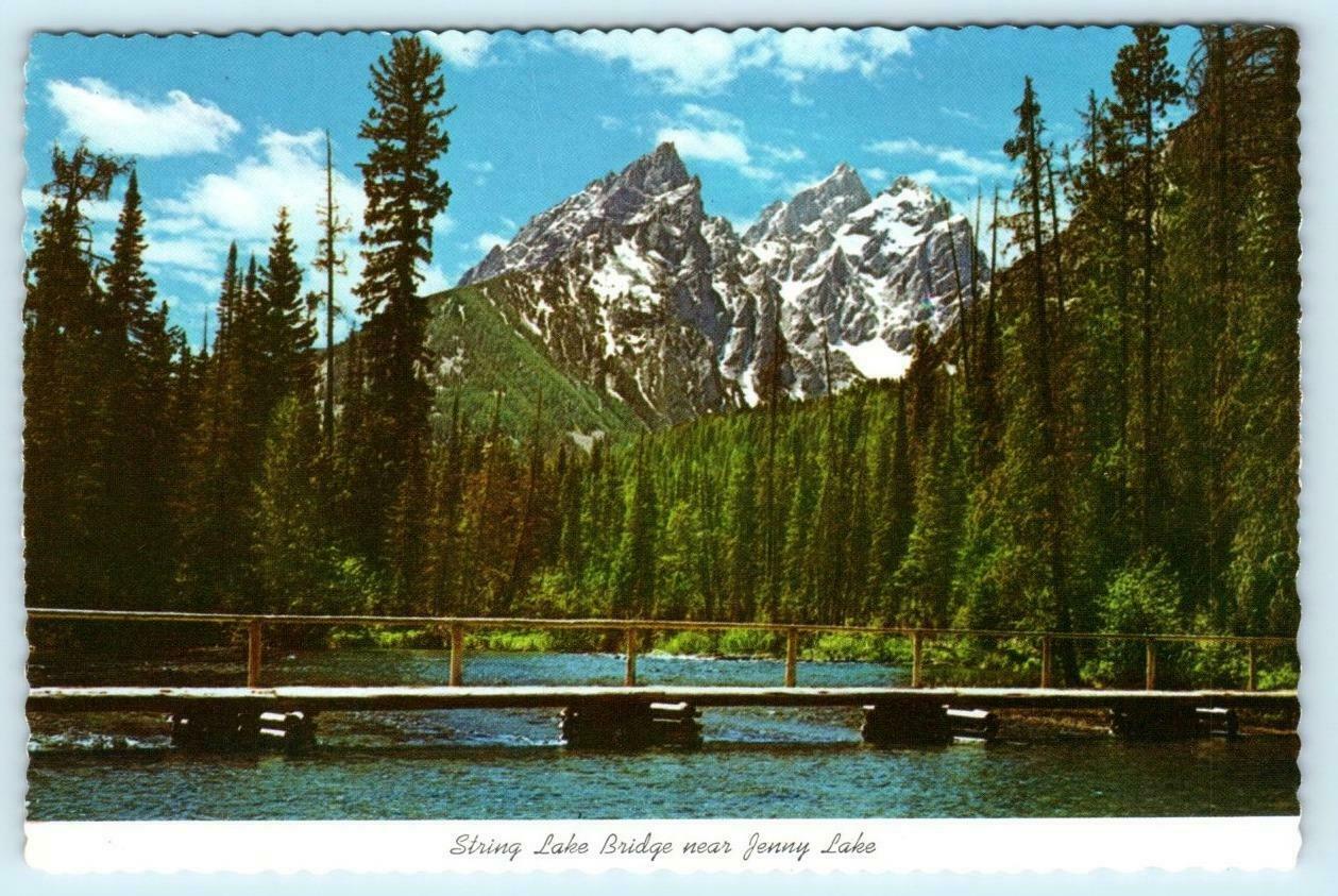 GRAND TETON NATIONAL PARK ~ String Lake Bridge near Jenny Lake 4"x6 ...