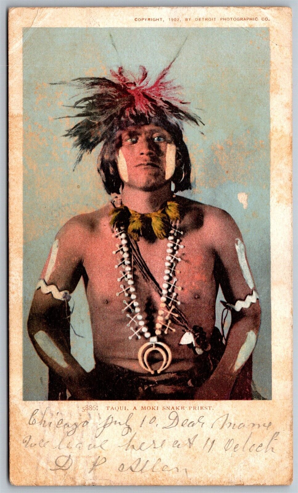 Vtg Arizona AZ Hopi Indian Taqui Moki Snake Priest Native American 1905 ...