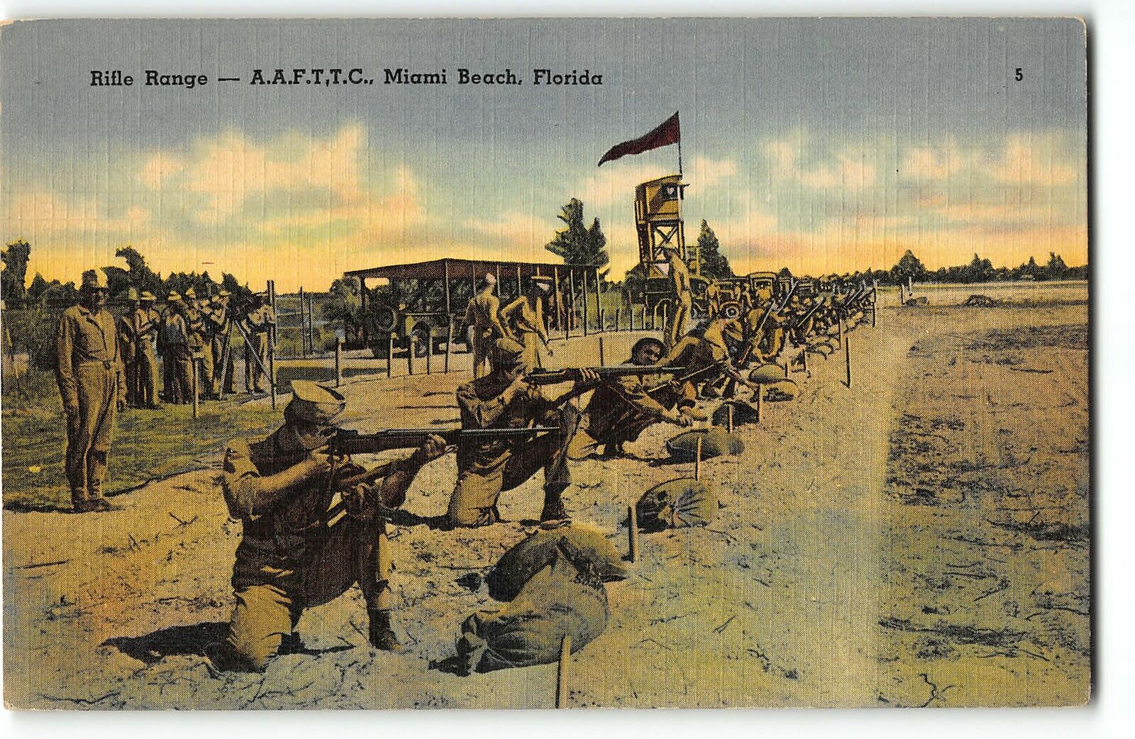 RIFLE RANGE AAFTTC Army Air Force Training, Miami Beach FL - 1940s WWII ...