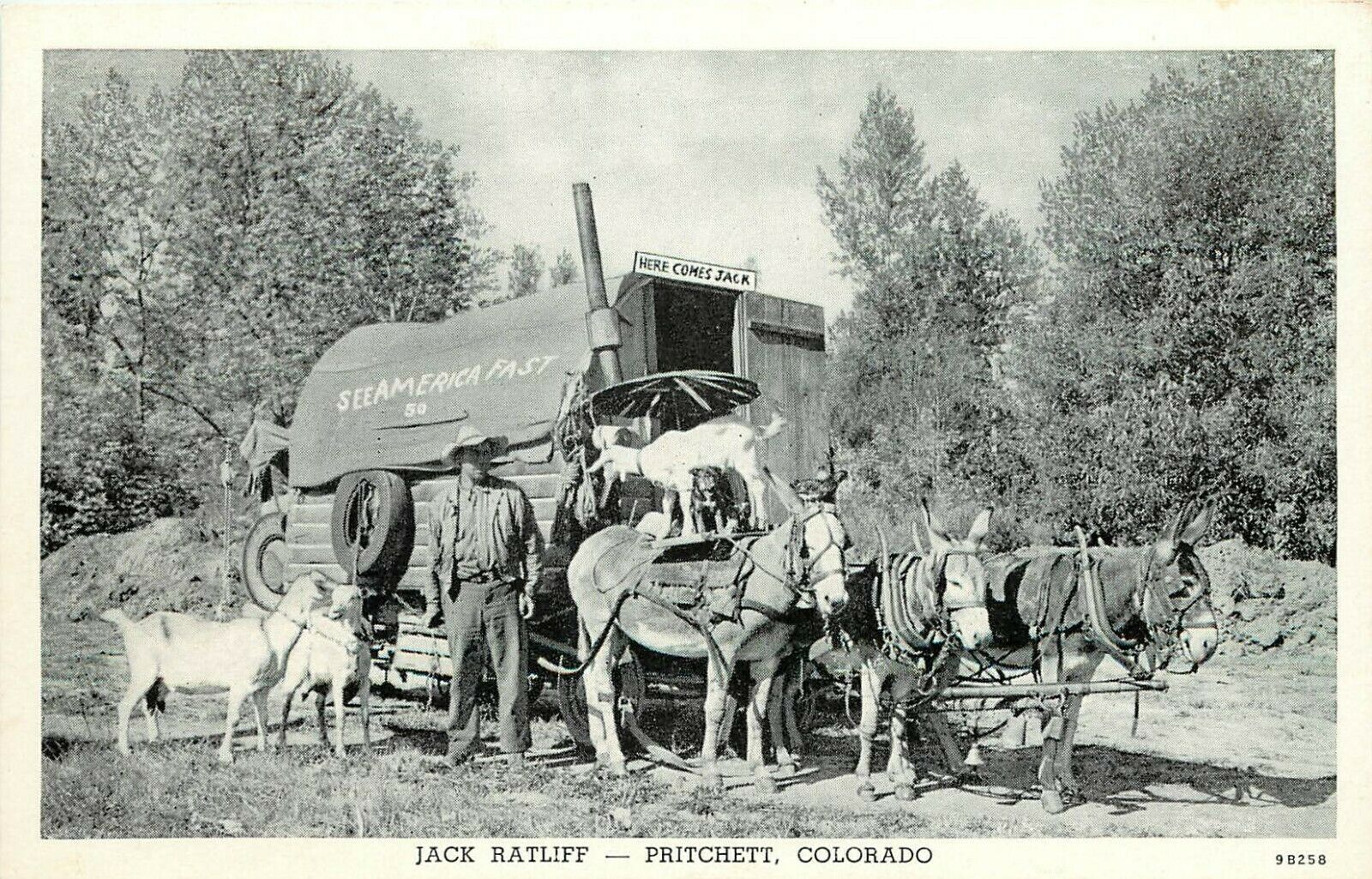 Vintage Postcard Jack Ratliff & Travelling Menagerie, Pritchett CO ...