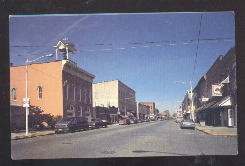 Clyde Ohio Downtown Main Street Scene Stores OLD Cars Vintage Postcard ...