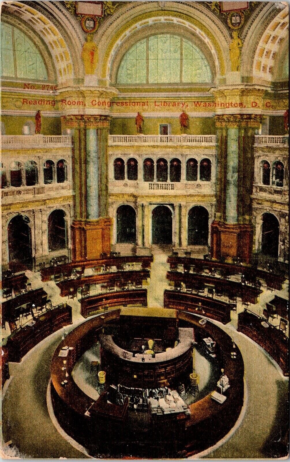 Congressional Library Reading Room Interior Washington DC Government ...