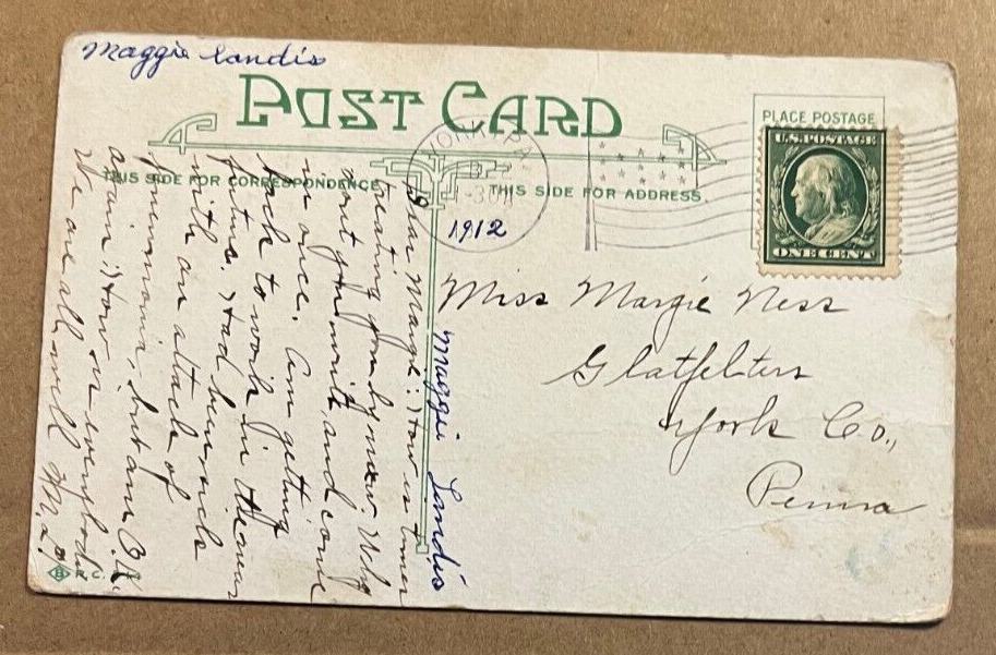 Postcard 1912 Used - as the IVY to the Tree, Cling to ME & I'll Cling ...