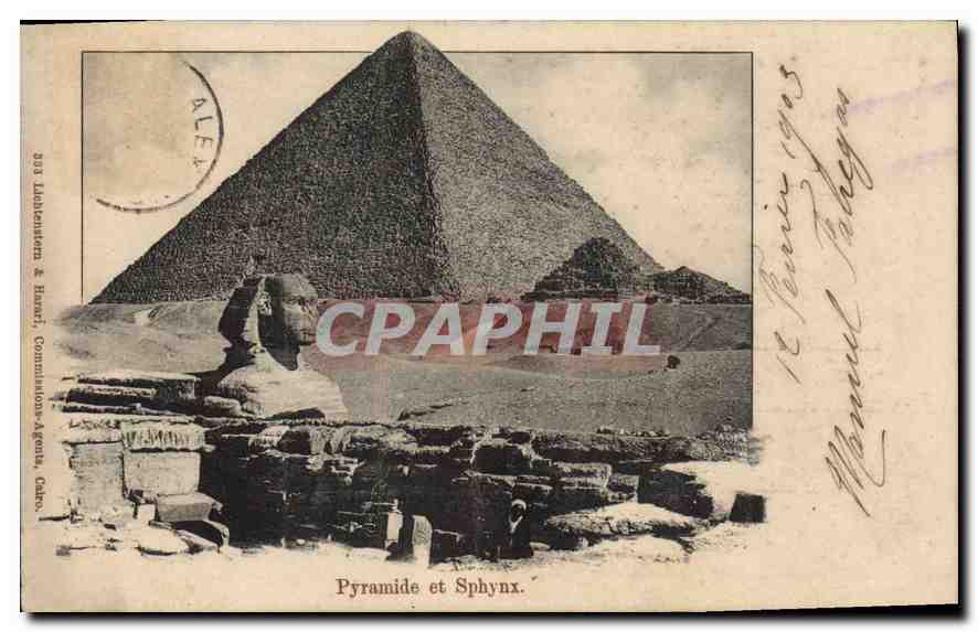 Old Postcard Egypt Egypt Pyramid and Sphinx | Africa - Egypt, Postcard ...