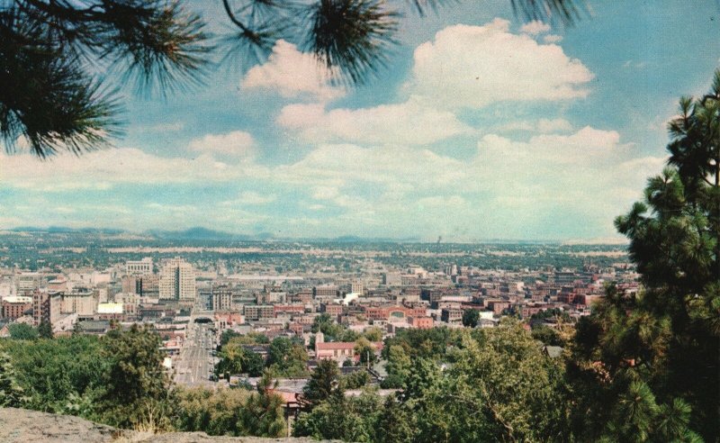 Vintage Postcard Largest City Great Inland Empire Looking Over Spokane ...